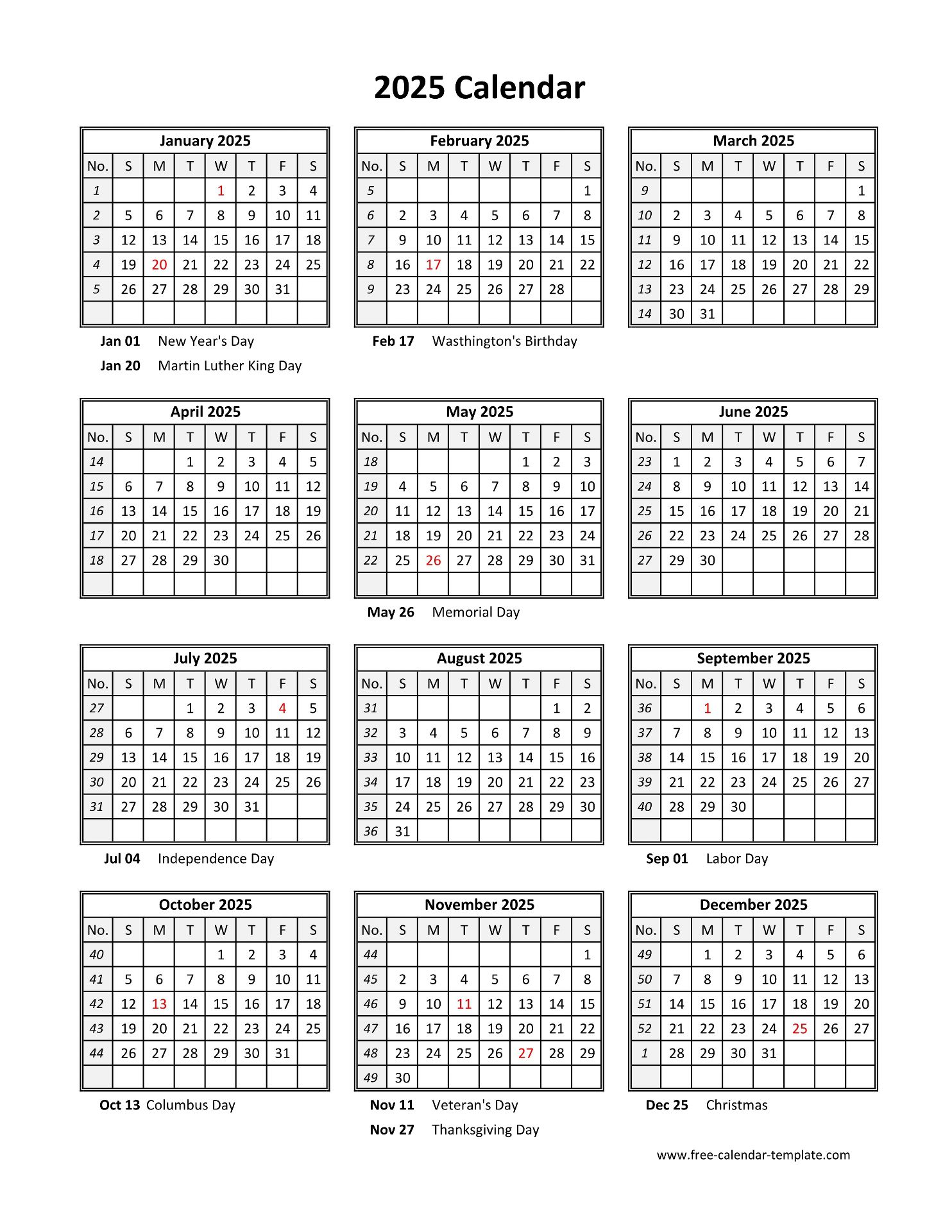 Calendar Vertical 2025 Karim Mmax